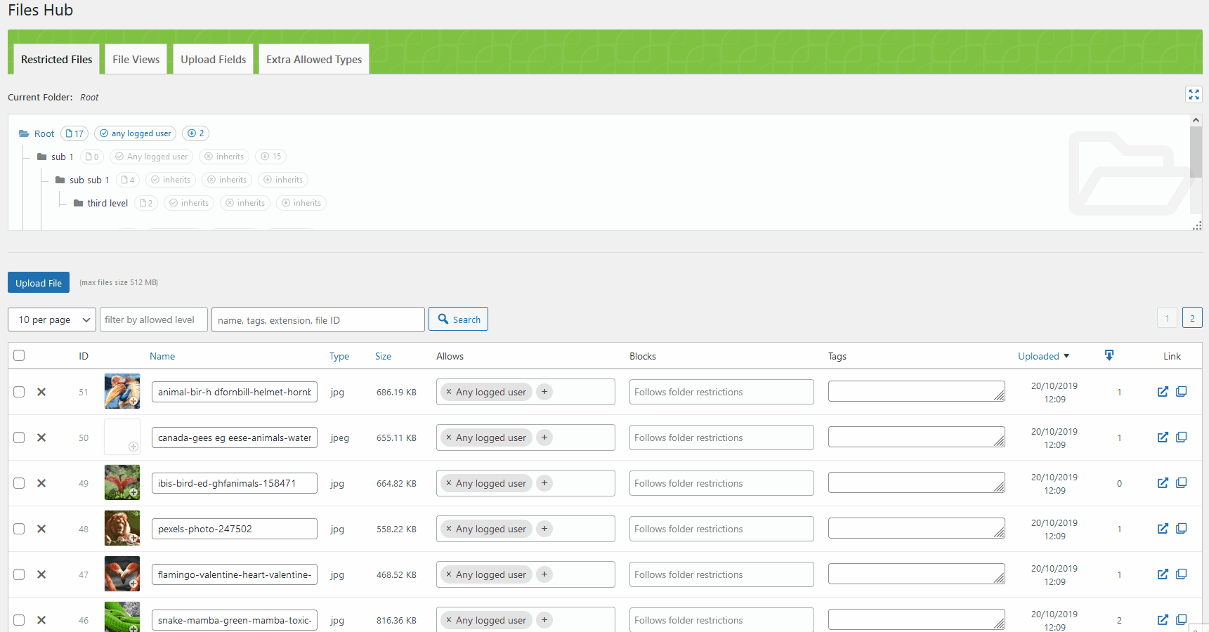 PrivateContent Files Manager add-on Documentation | by LCweb